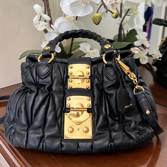 Miu Miu | Bags | Miu Miu Matelasse Leather Crossbody Bag | Poshmark